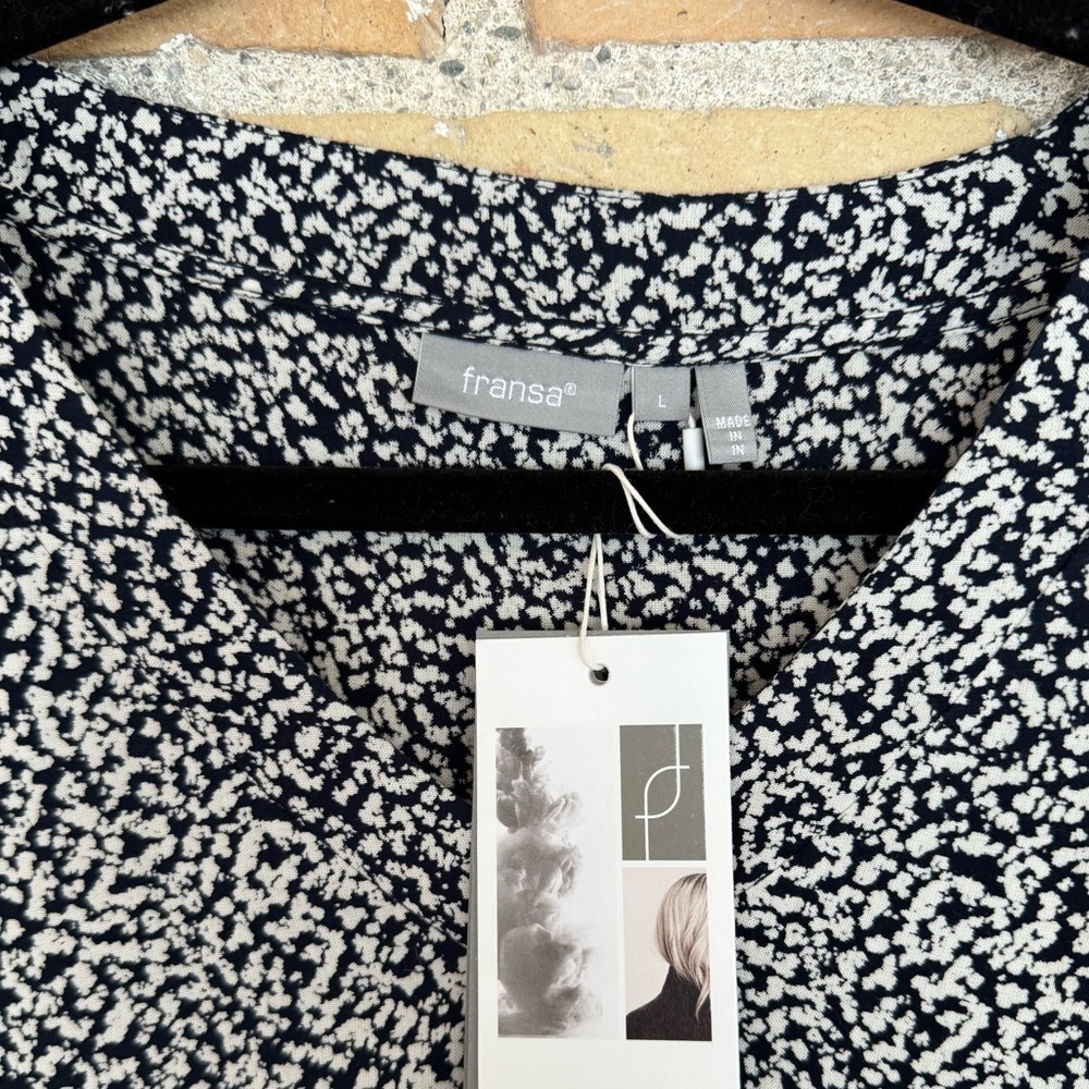 Fransa Tops Nwt Fransa Black And White Blouse Poshmark